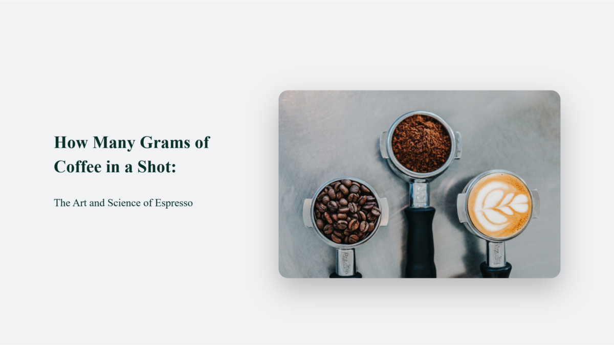 How Many Grams Of Coffee In A Shot: The Art And Science Of Espresso | CJ&CO