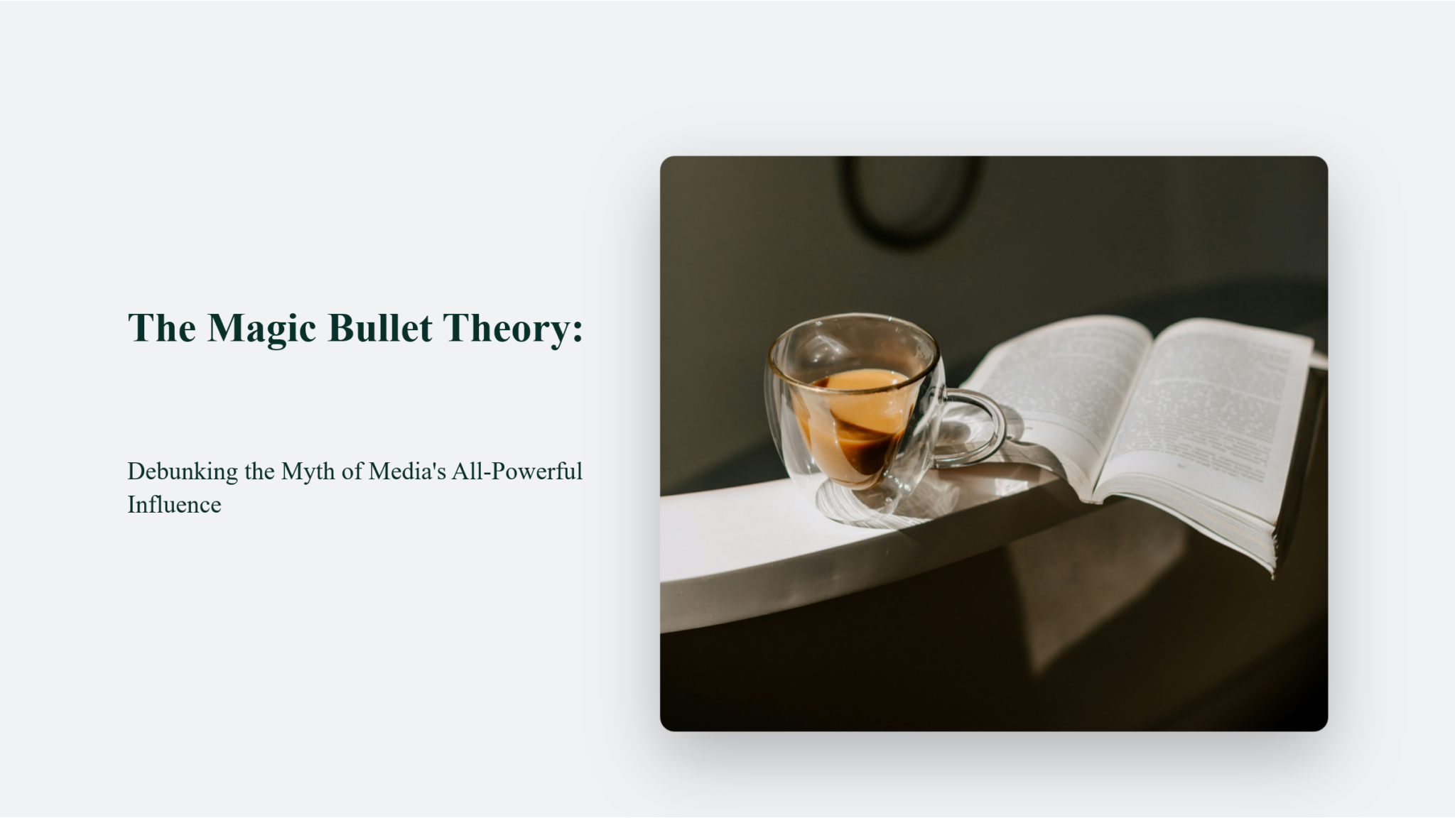 The Magic Bullet Theory: Debunking The Myth Of Media's All-Powerful ...