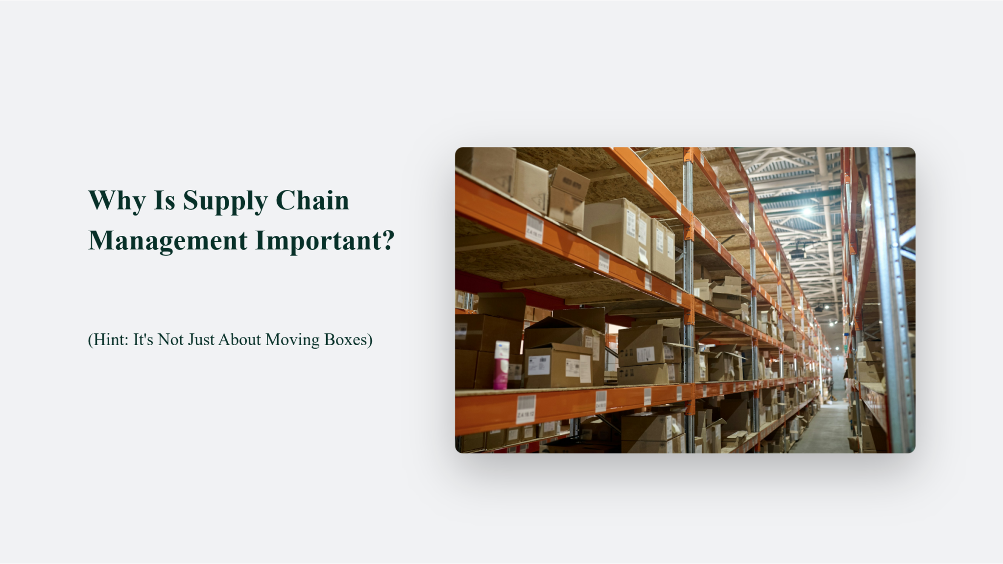 Why Is Supply Chain Management Important? (Hint: It's Not Just About ...