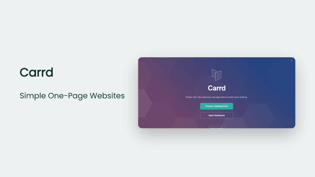 How To Use Carrd To Make An Impactful One-Page Website: Things You ...
