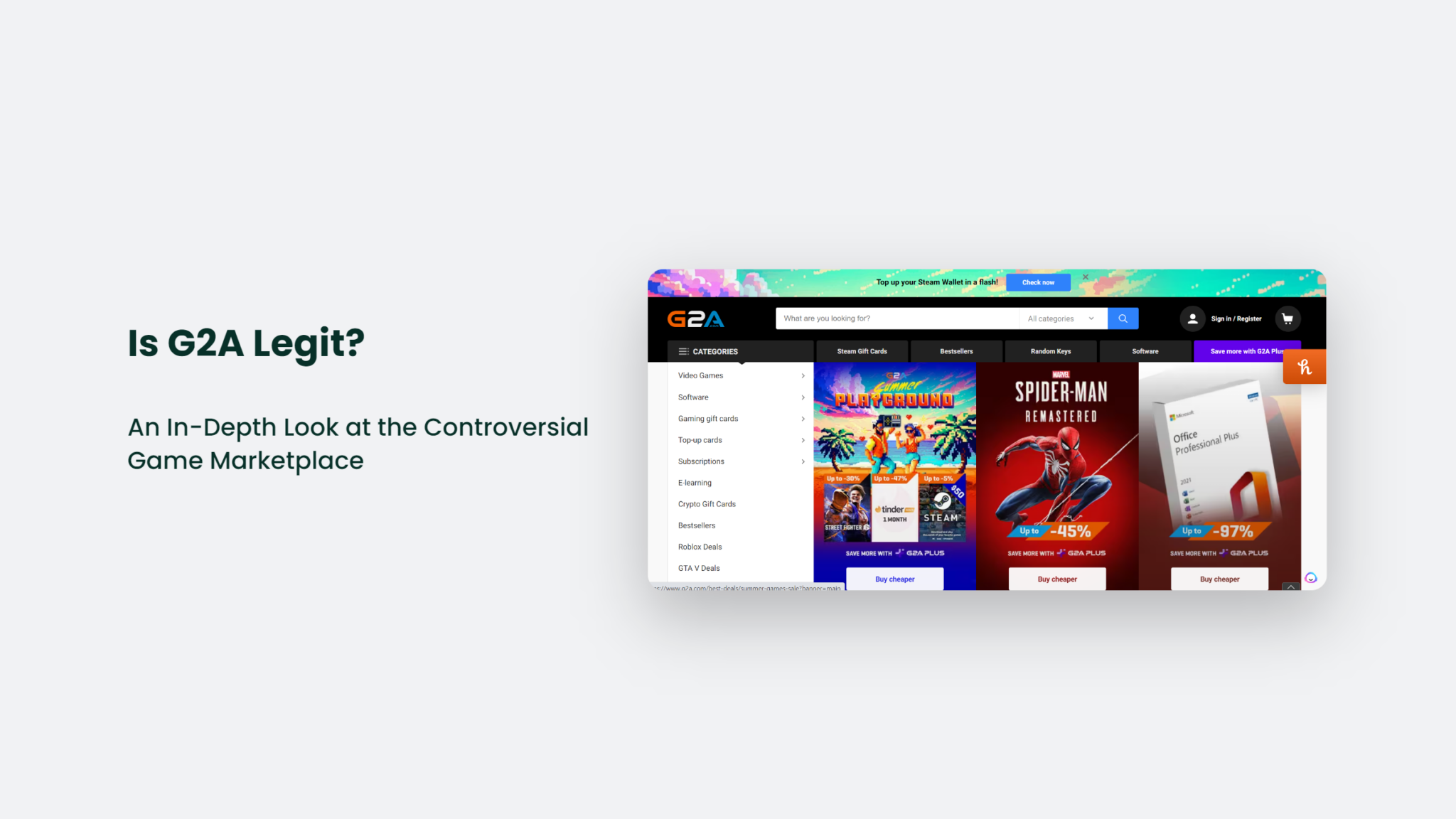 Is G2A Legit? An In-Depth Look At The Controversial Game Marketplace ...