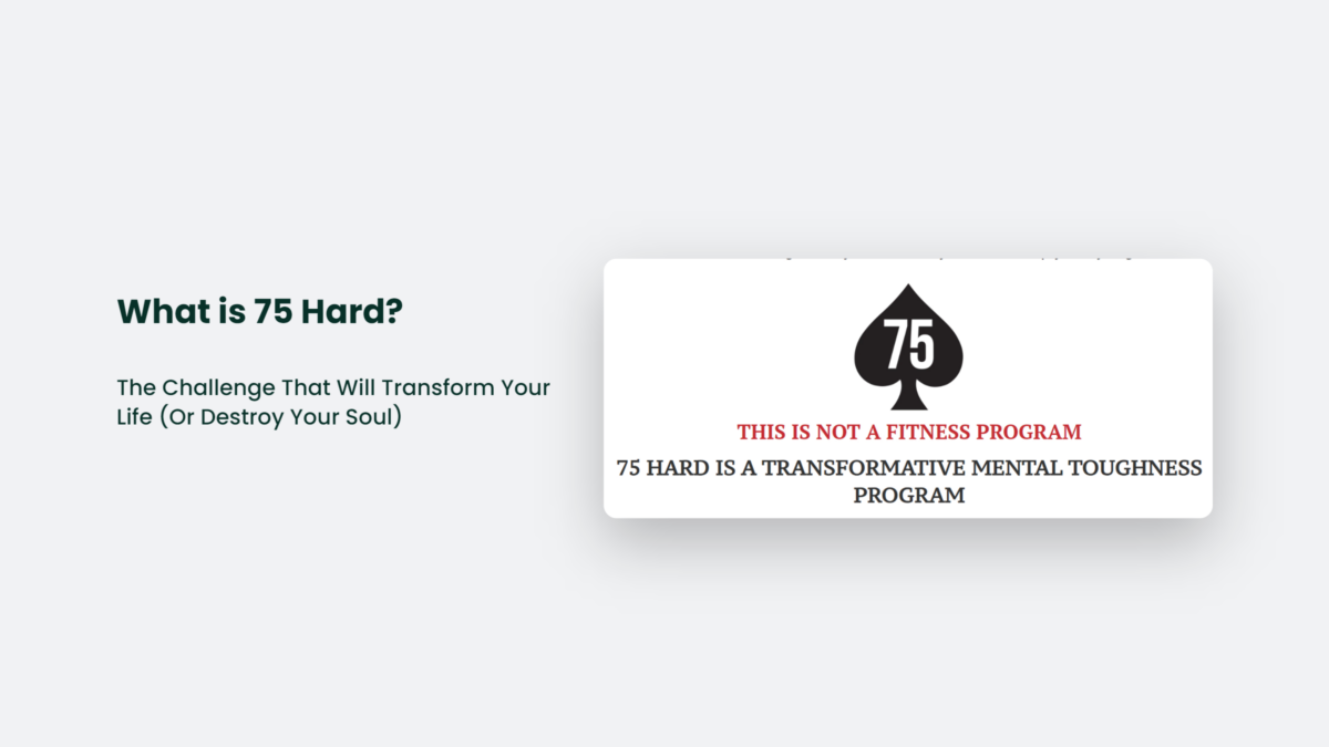 What Is 75 Hard: The Challenge That Will Transform Your Life (Or ...